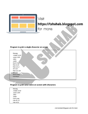 Assembly Language Exam , answers ...