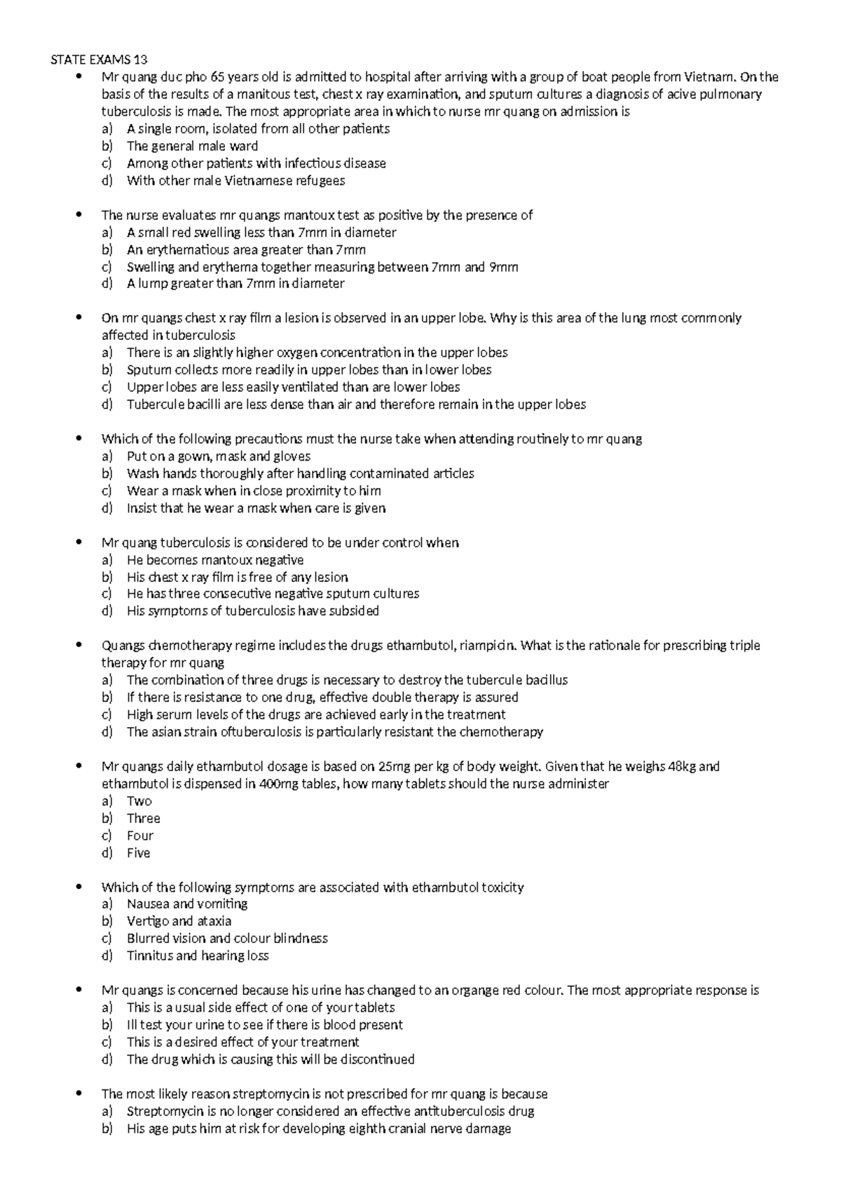State Exam Practice Questions 11 - STATE EXAMS 13 Mr quang duc pho 65 ...