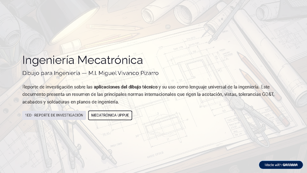 Reporte de Investigación: Aplicaciones del Dibujo Técnico en Ingeniería ...