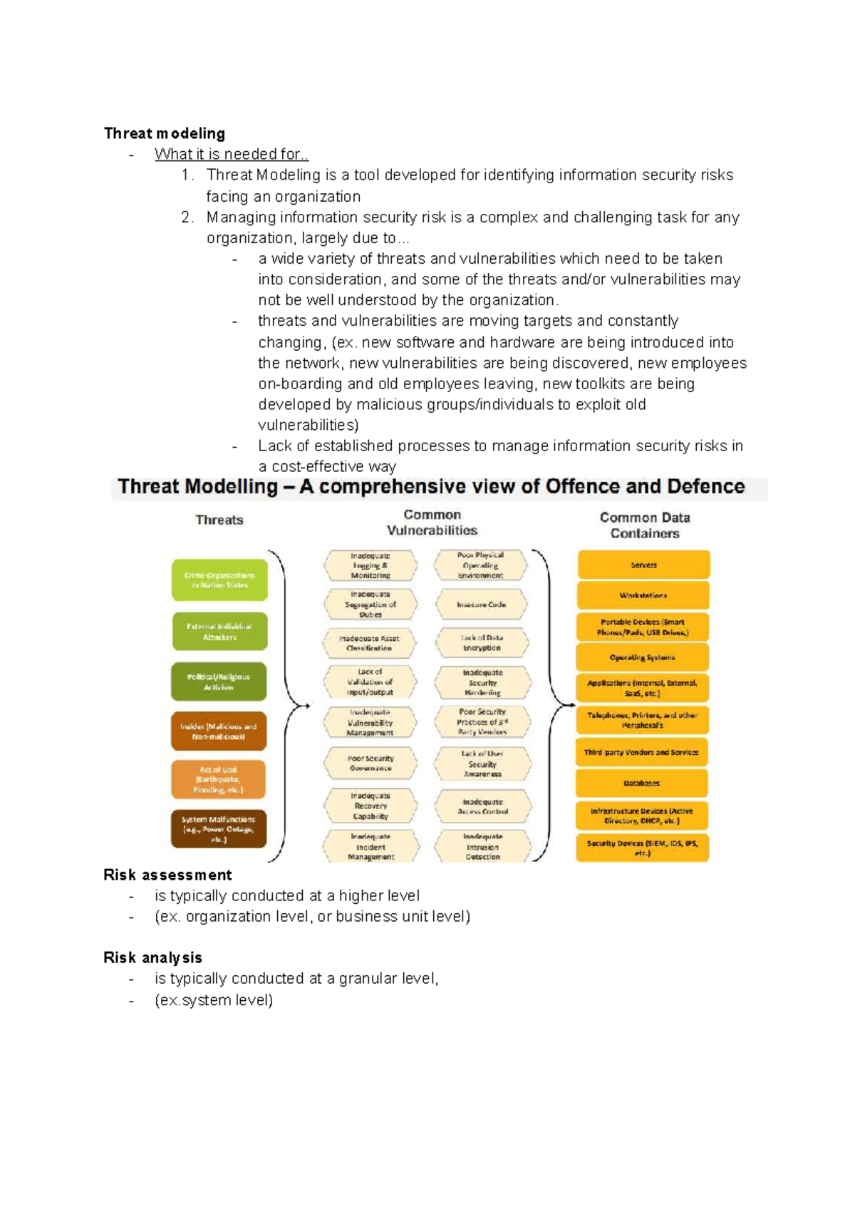 Lecture 5 - Threat Modeling & Key Considerations in InfoSec - Studocu