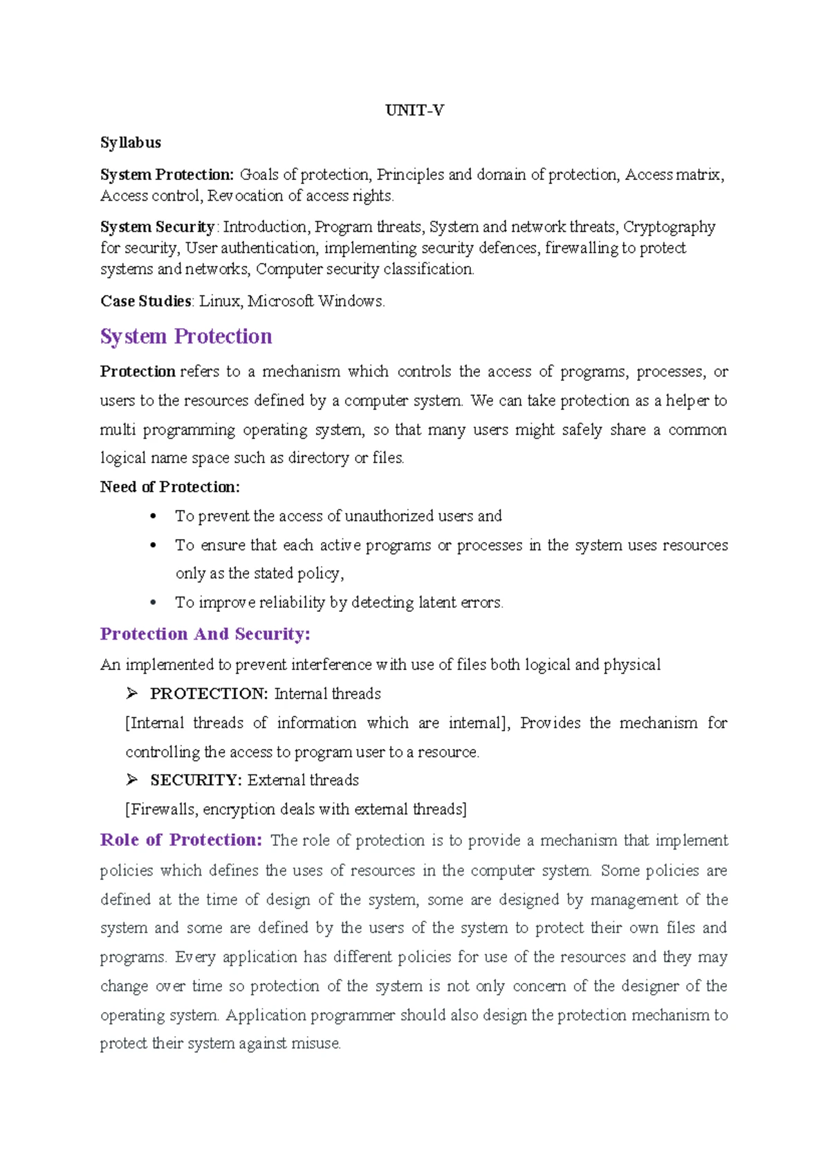 Unit-3: Media Access Control, Random Access & Ethernet Protocols Overview - Studocu