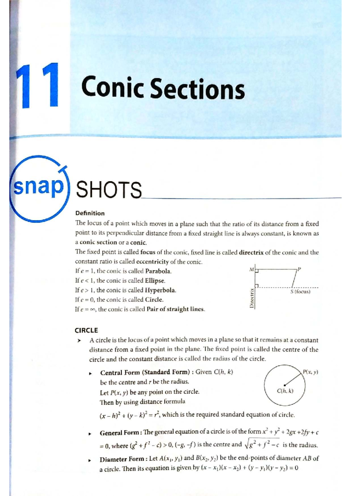 Conic Sections Overview and Key Concepts - Math 11 - Studocu