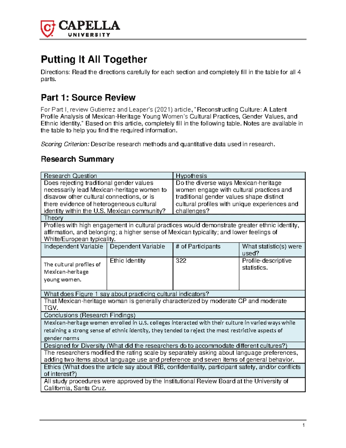 PSYC2720 Putting It All Together Worksheet: Research and Concepts - Studocu