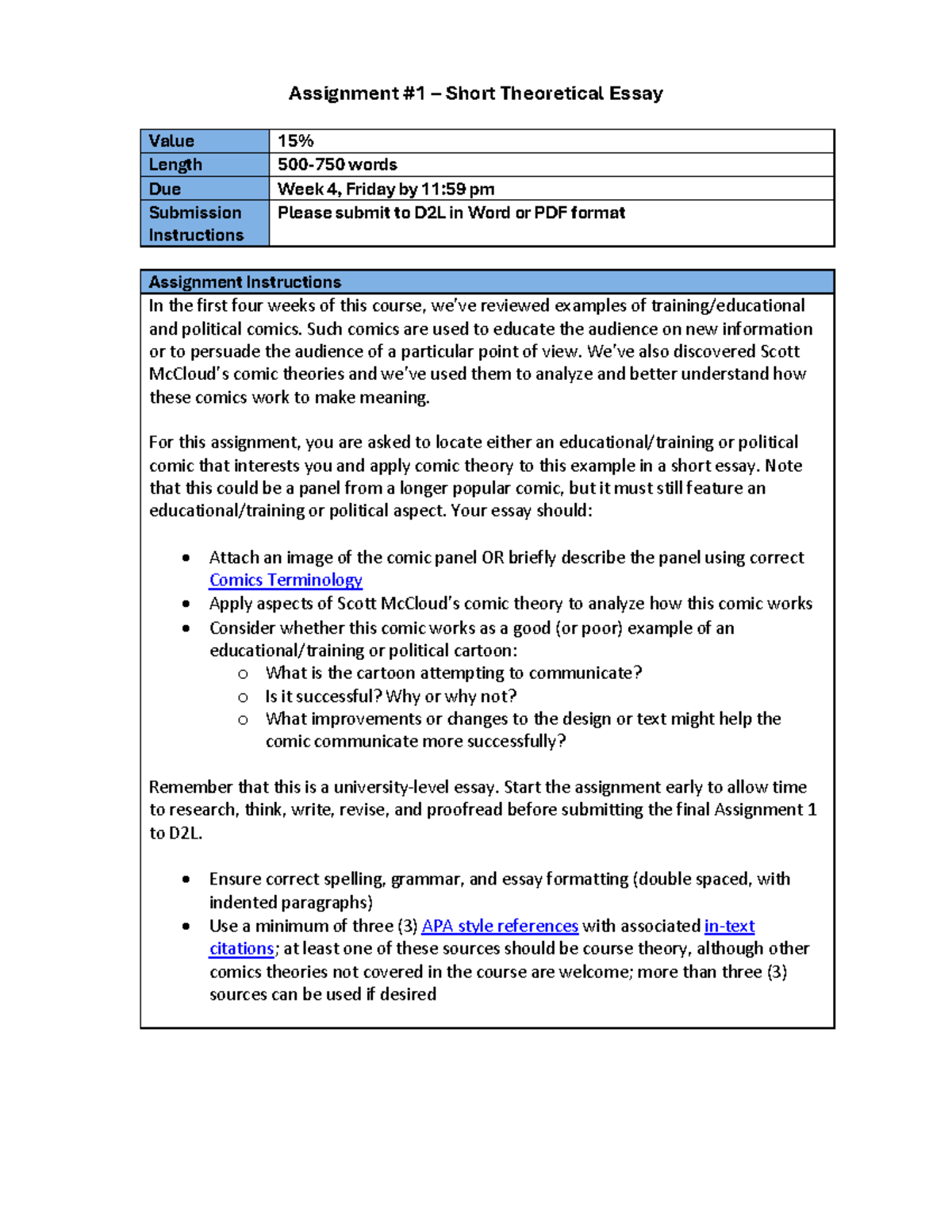 Assignment 1 CMN 231 - First short theoretical essay assigned - Assignment # 1 – Short ...