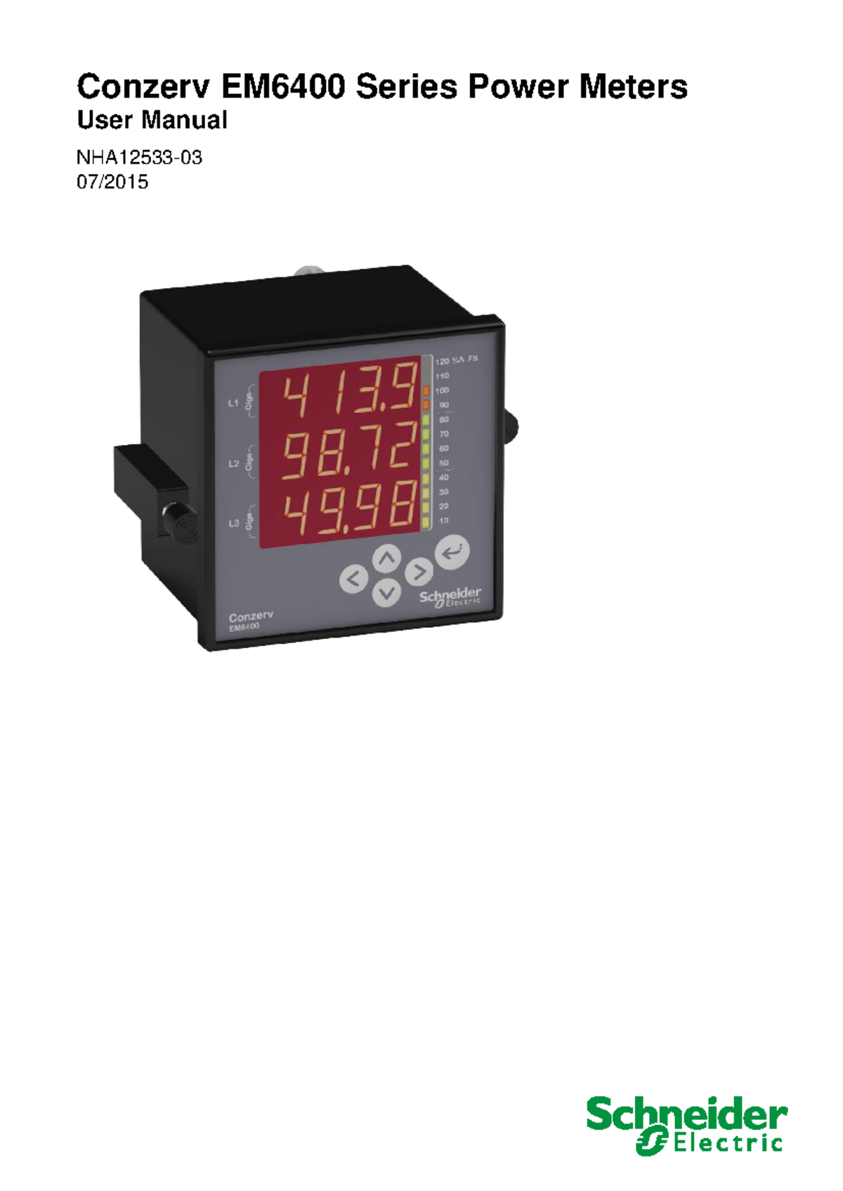 EM6400 Series Power Meters User Manual (NHA12533-03) - Studocu