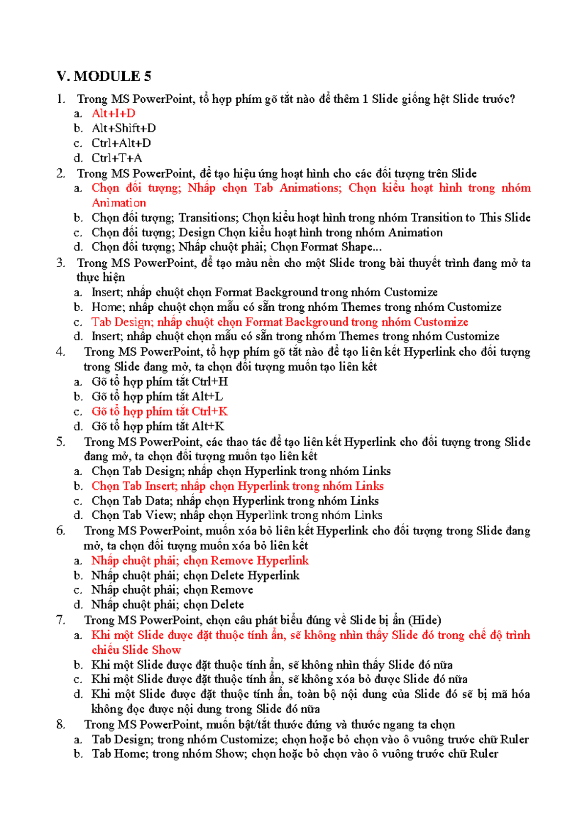 Module 5-6: MS PowerPoint & Internet Concepts Quiz - Studocu