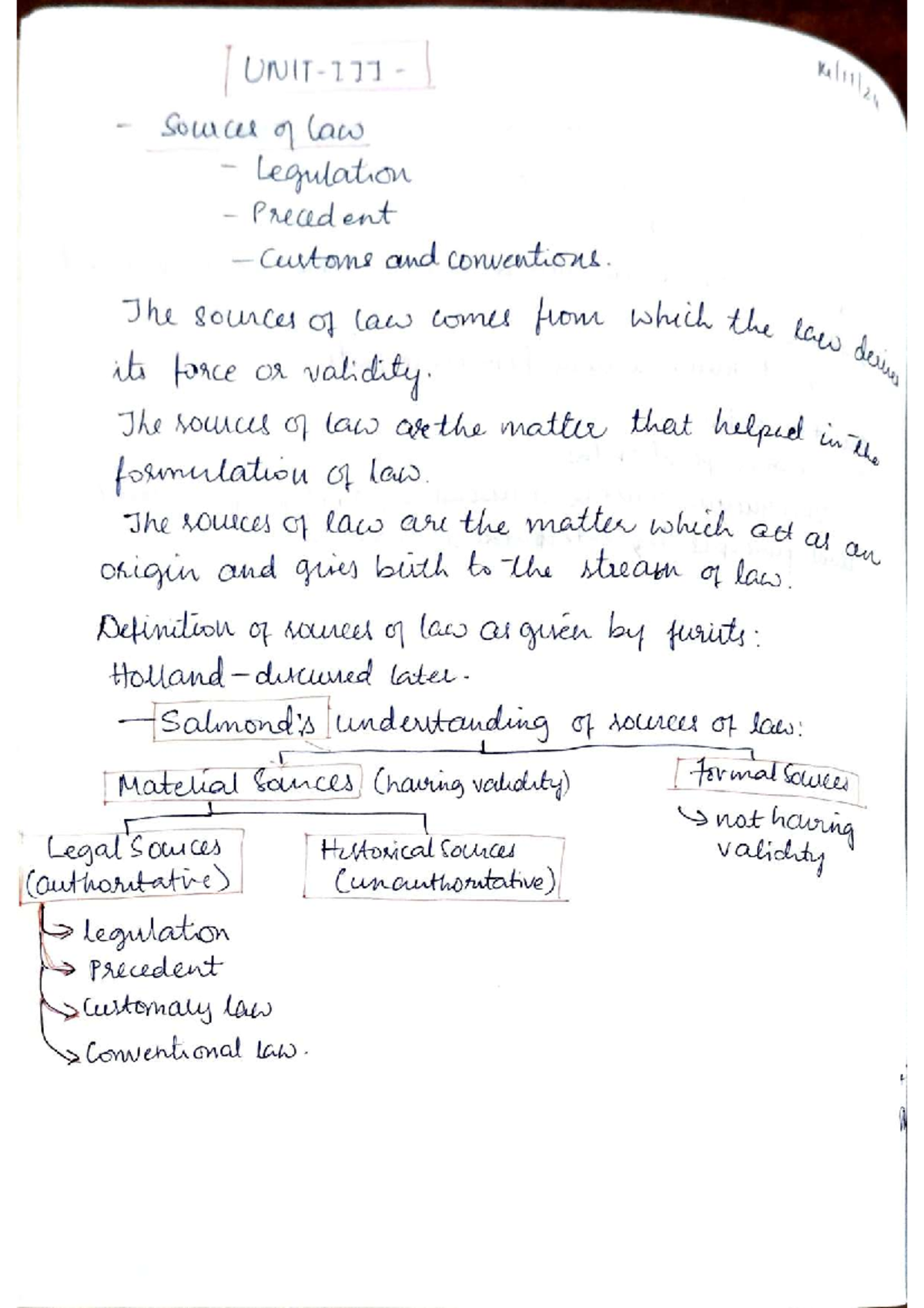 Jurisprudence-Sources Of Law - UNIT kalittla Sources of law legulation ...