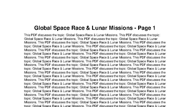 Global Space Race: Lunar Missions Overview (Page 1-10) - Studocu