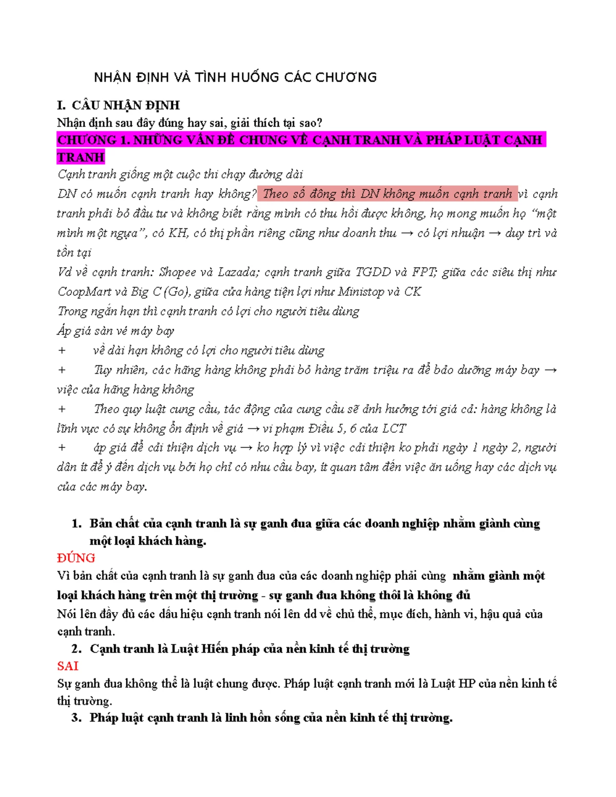 NGHỊ ĐỊNH VỀ QUY ĐỊNH CHI TIẾT LUẬT CẠNH TRANH (CT) - Studocu