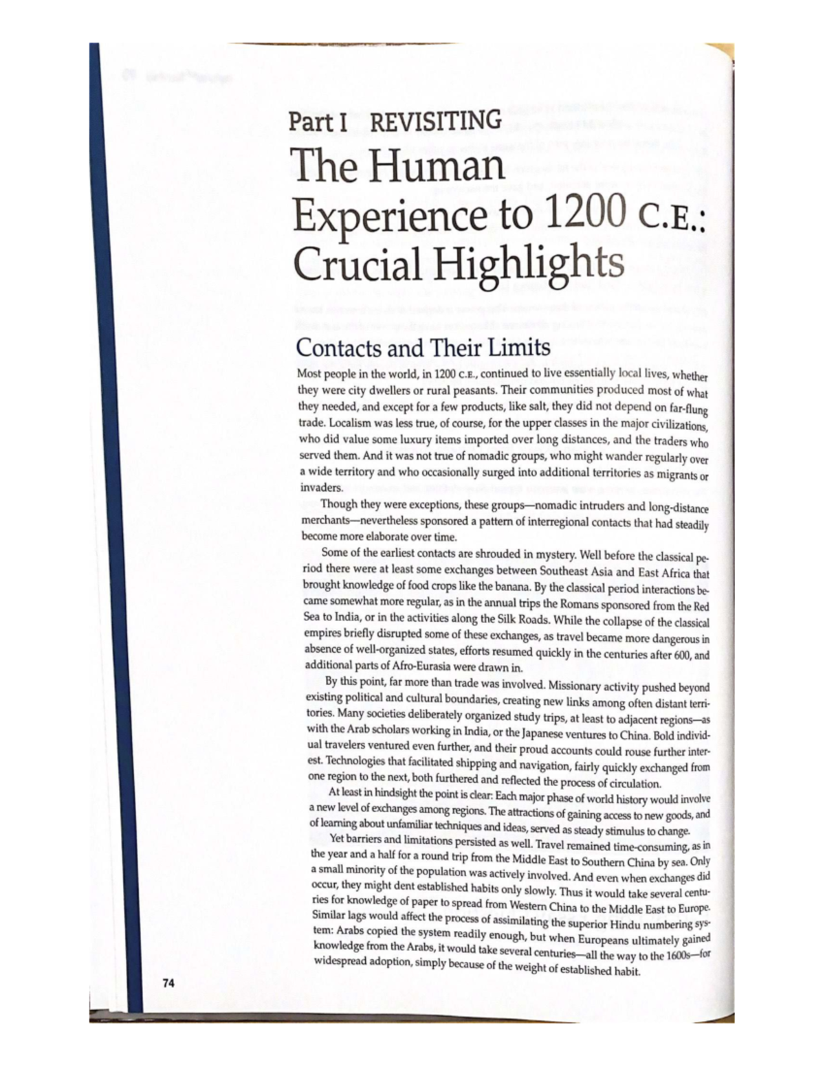 Part I: Revisiting The Human Experience to 1200 C.E. - Key Themes and ...