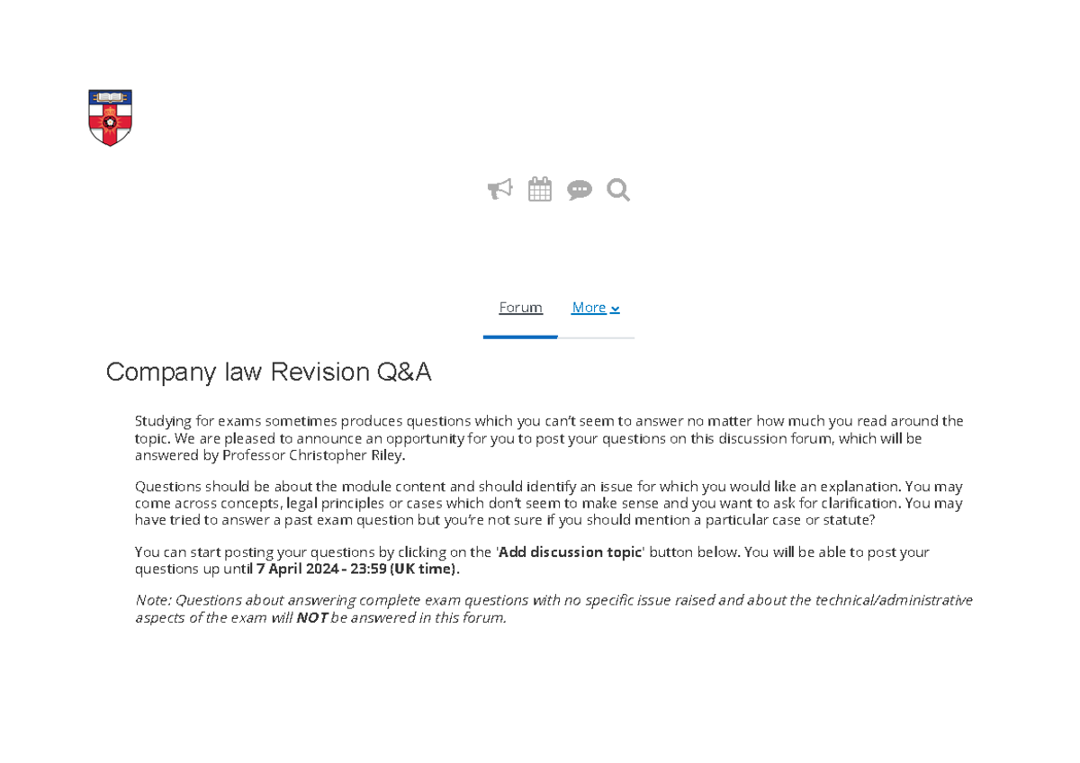 Company law Revision Q&A UGLaws VLE - Forum Company law Revision Q&A ...
