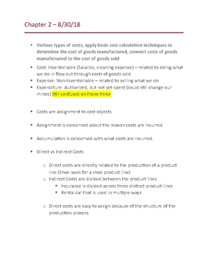 Chapter 1 Accounting 220 - Chapter 1 Problem Session HW Assignments: Discussion Questions ...