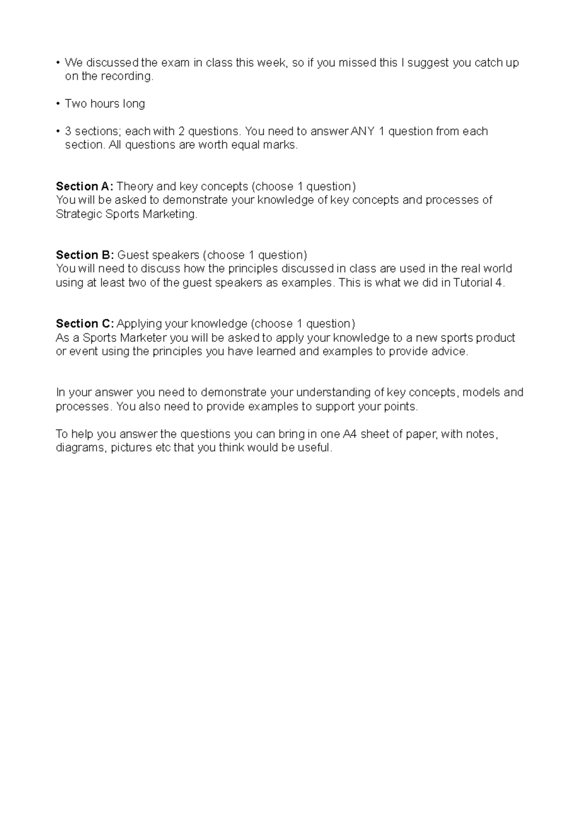MART207 Final Exam Prep: Key Concepts & Guest Speaker Insights - Studocu