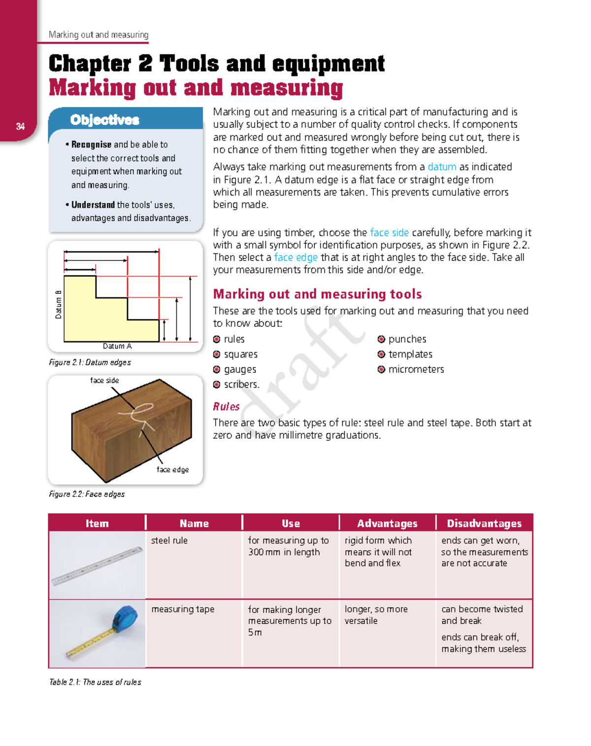 Marking Out And Wasting Tools - draft Marking out and measuring is a ...