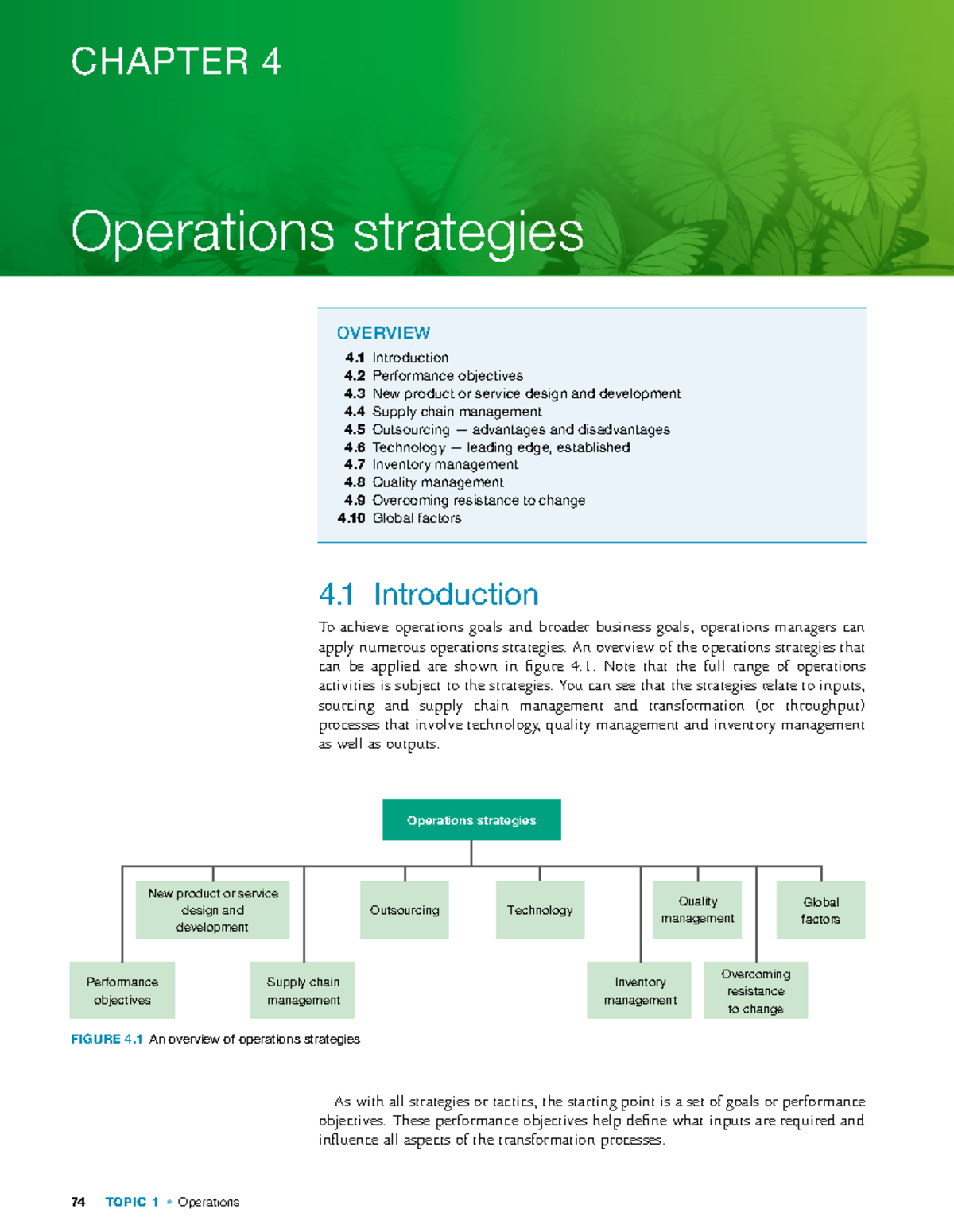 CHAPTER 4 Operations Strategies: Key Concepts and Performance ...