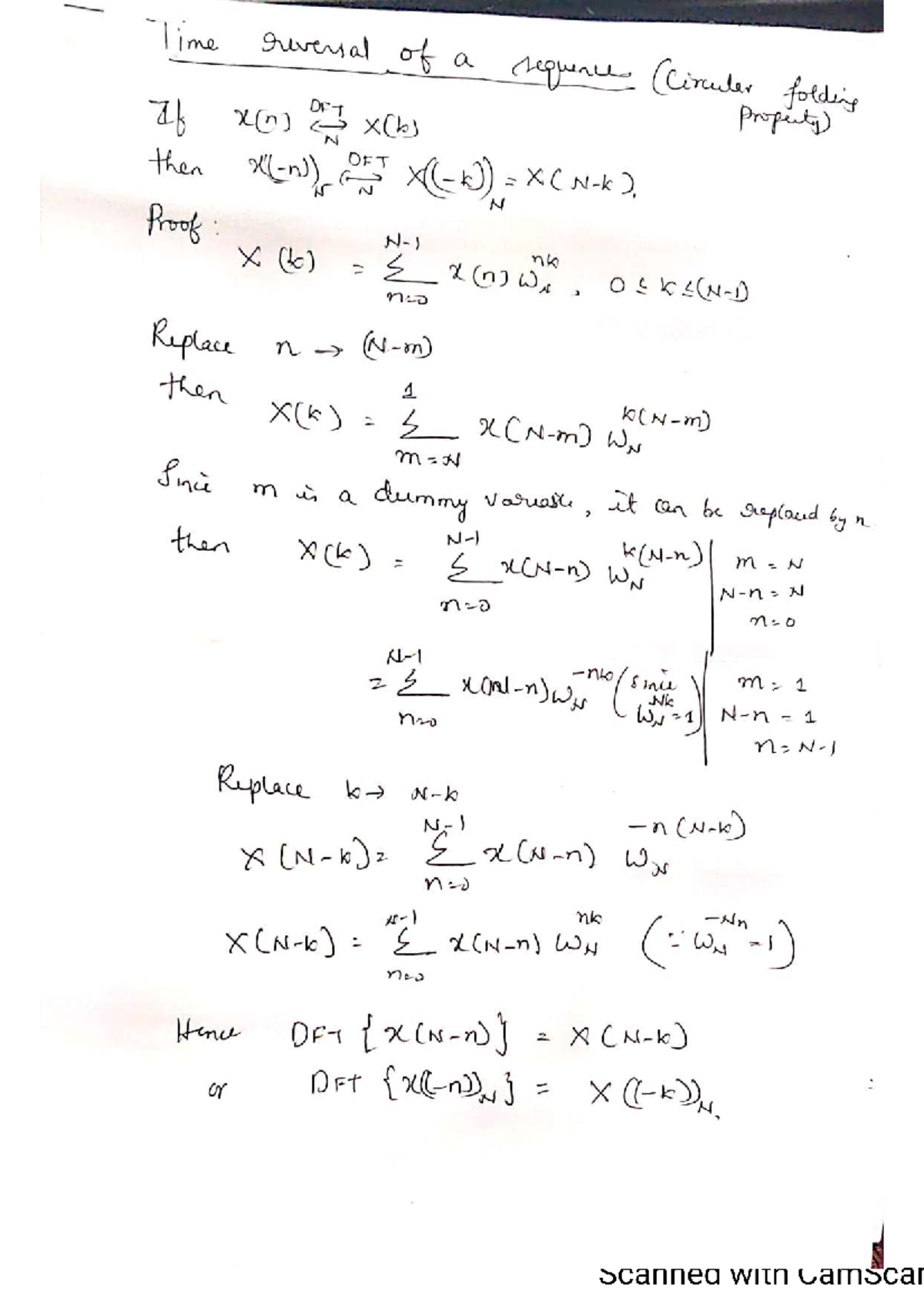 Time Reversal and Circular Folding in DFT (Module 3 - QWEADC) - Studocu