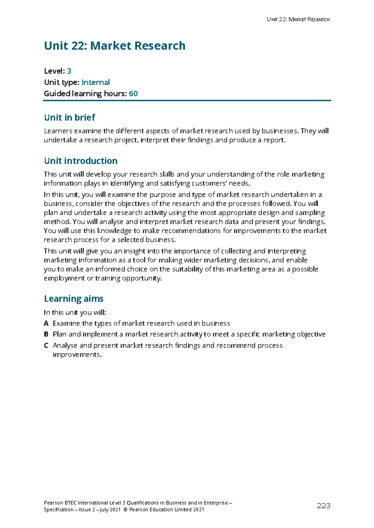 Unit 22: Market Research - Understanding and Implementing Strategies ...