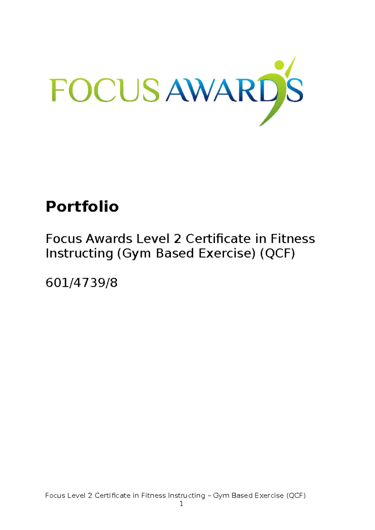 Level 2 Certificate in Fitness Instructing - Portfolio & Assessment ...