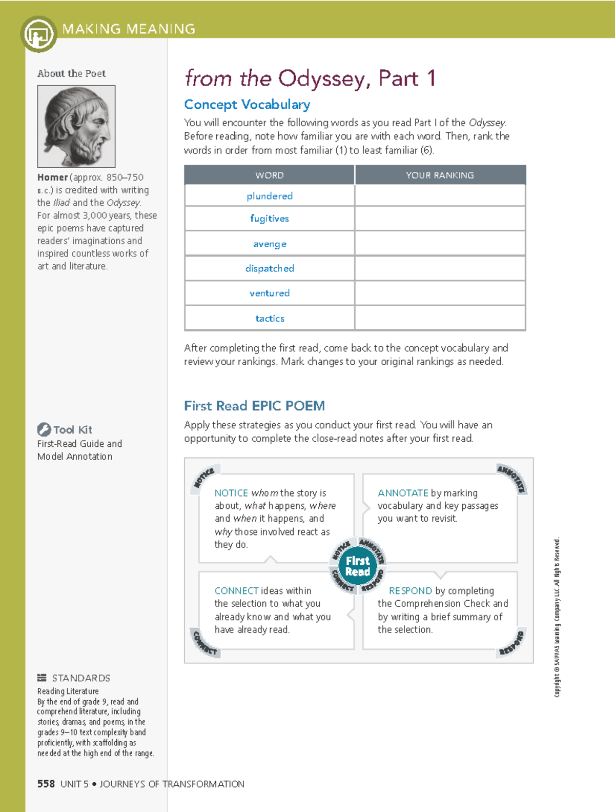 The Odyssey, Part 1: Textbook Reading p. 561-591 Overview - Studocu