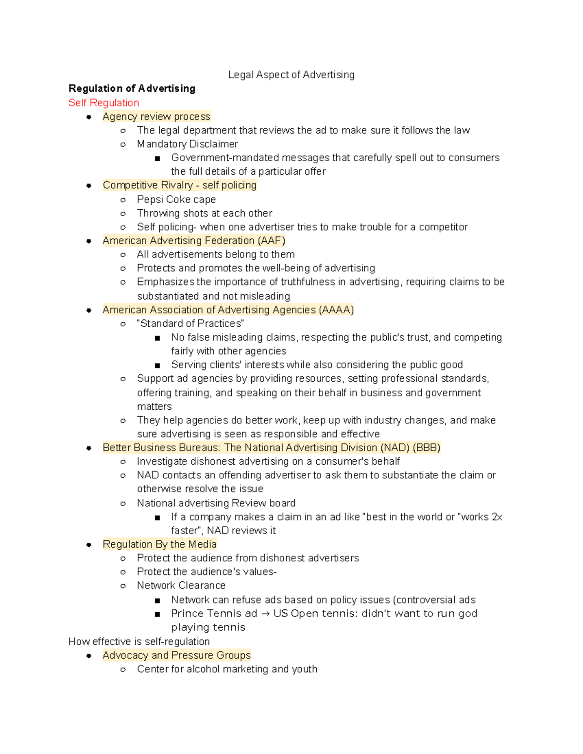 Legal Aspects of Advertising: Regulations & Self-Regulation Overview ...