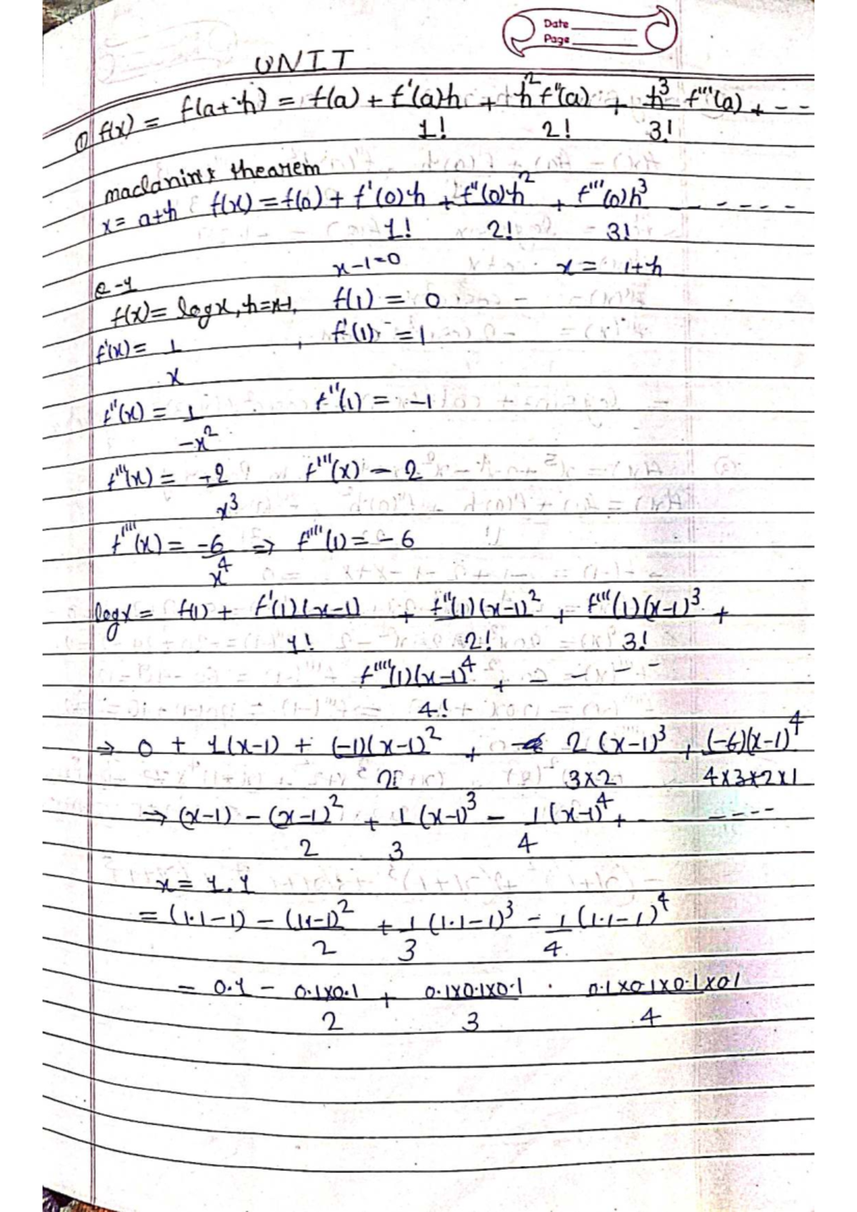 Maths Unit 1: Best Notes for Exam Preparation - Studocu