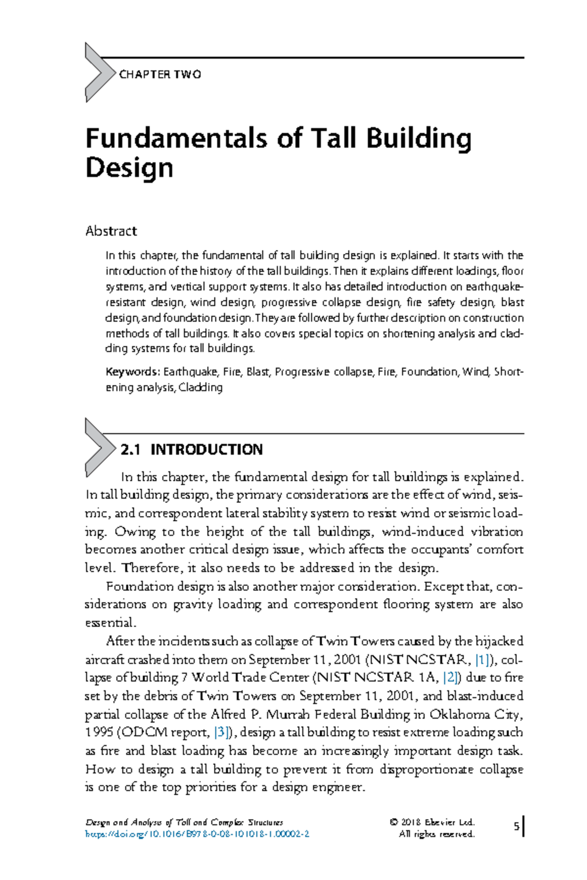 CHAPTER 2: Fundamentals of Tall Building Design and Safety - Studocu