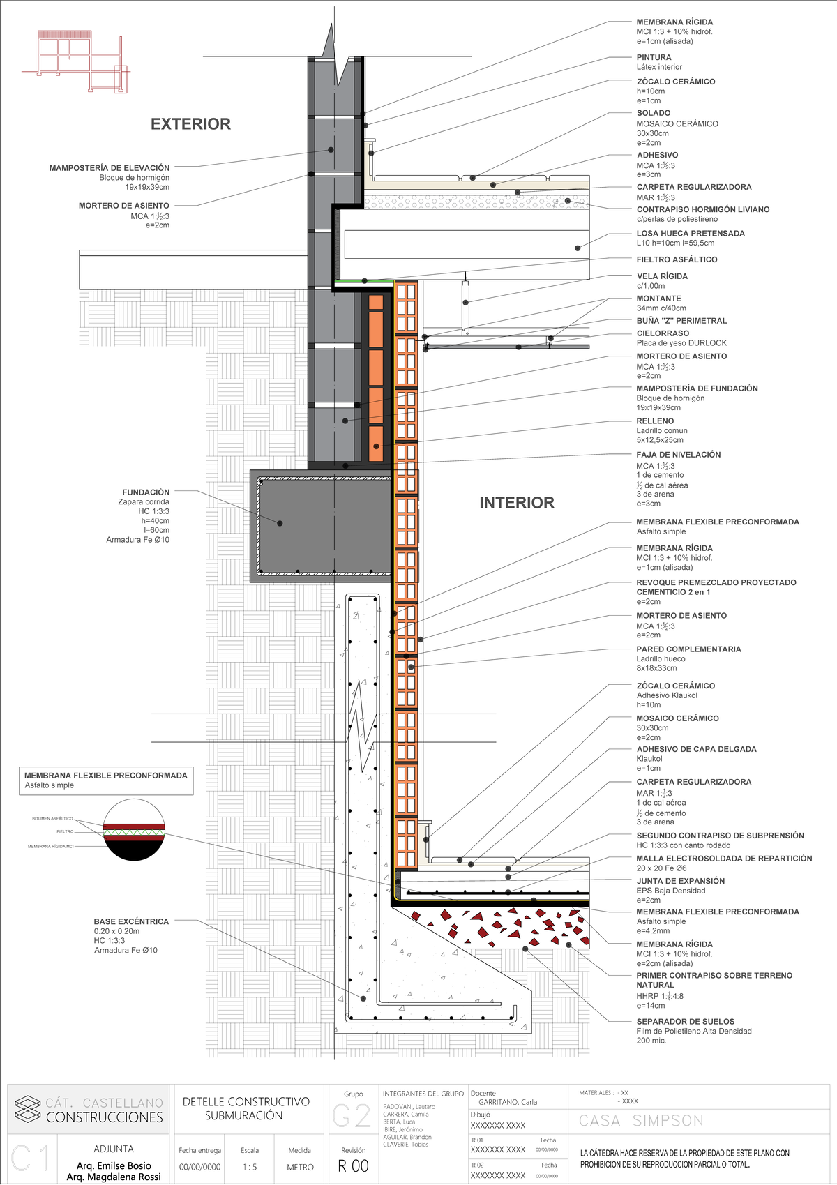 Detalle Constructivo de Submuración - Arq. 101 - Studocu