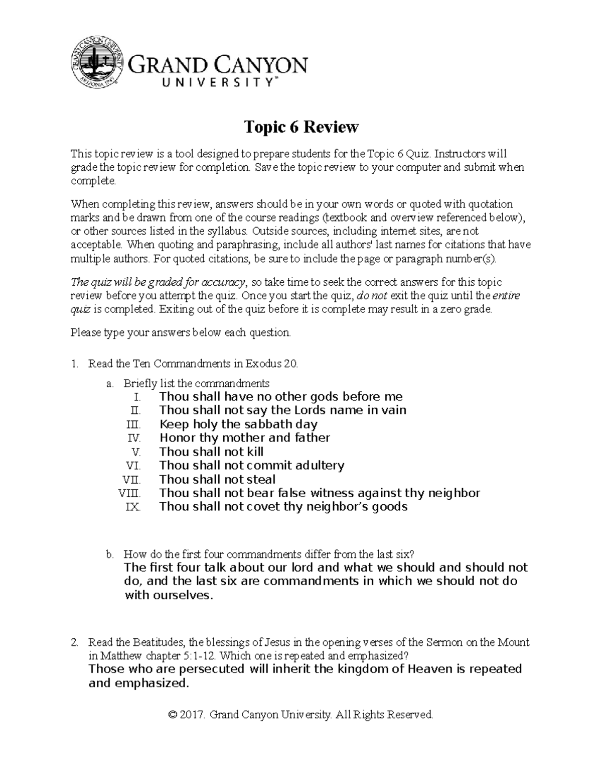 CWV 101 RS T6Review Online 1 - Topic 6 Review This topic review is a ...