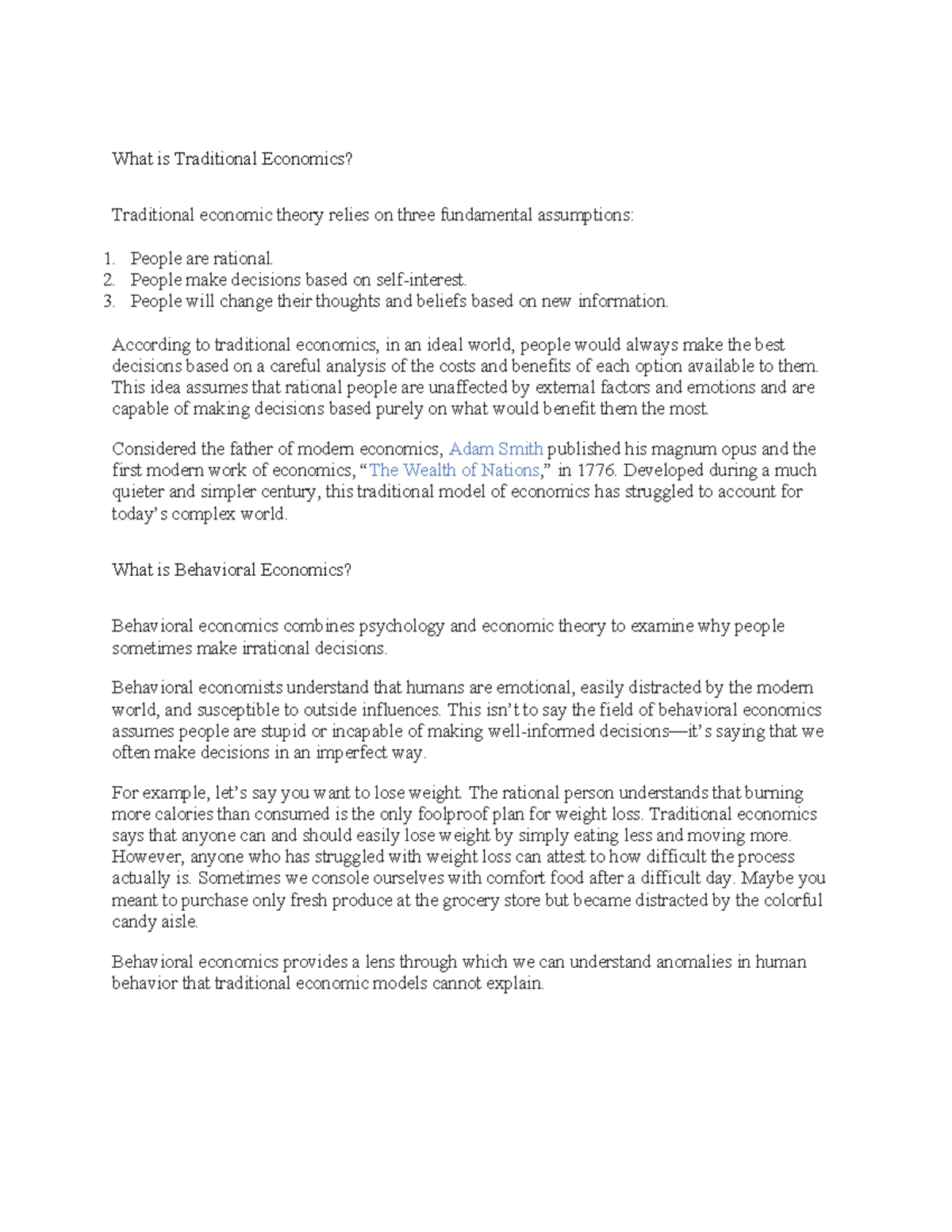 Traditional vs. Behavioral Economics: Key Concepts and Differences ...