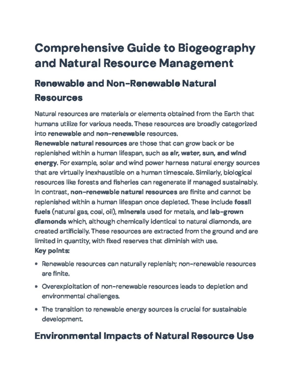 Comprehensive Guide to Biogeography & Natural Resource Management (NRM ...