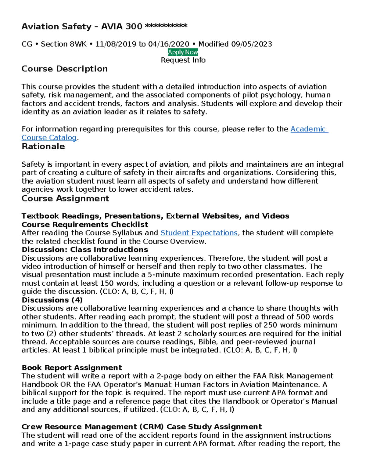 AVIA 300 Final Exam Study Guide: Aviation Safety Concepts & Assignments ...