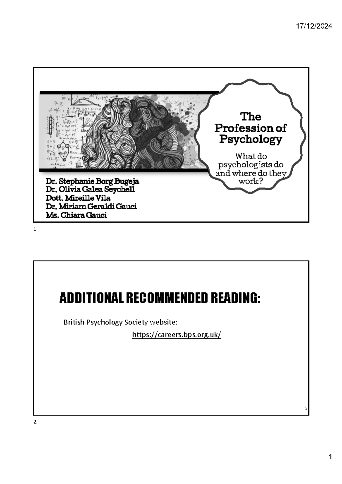 Psychology Overview: Clinical and Counselling Fields - Studocu
