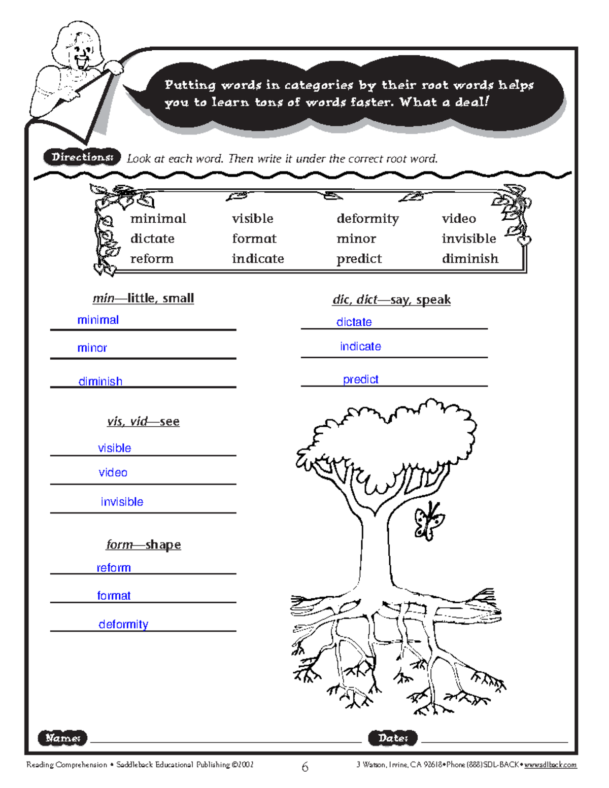 Root Words and Word Formation Strategies: Lesson 1-2 - Studocu