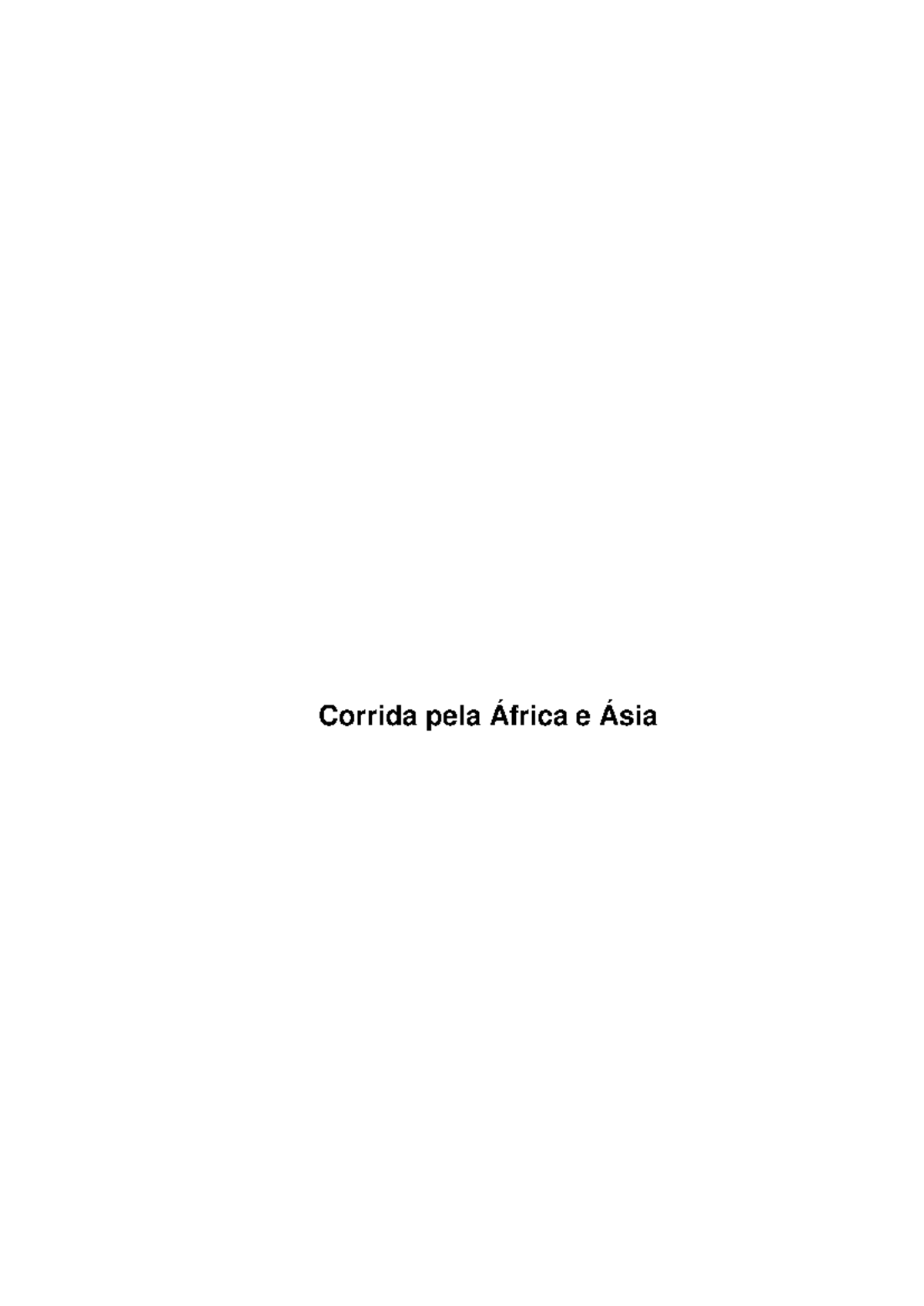 Corrida pela África e Ásia - História Geral - Instituto Federal do Rio ...