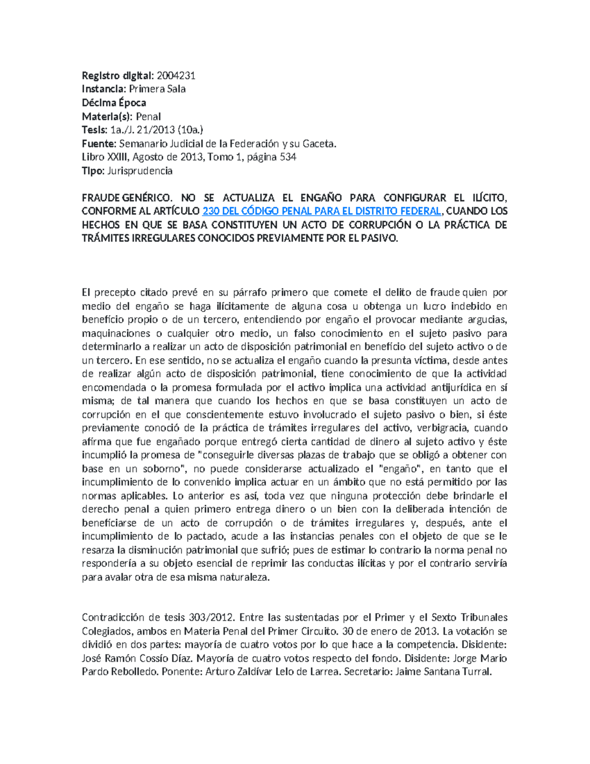 Jurisprudencia Penal sobre Fraude Genérico: Análisis y Elementos Clave ...
