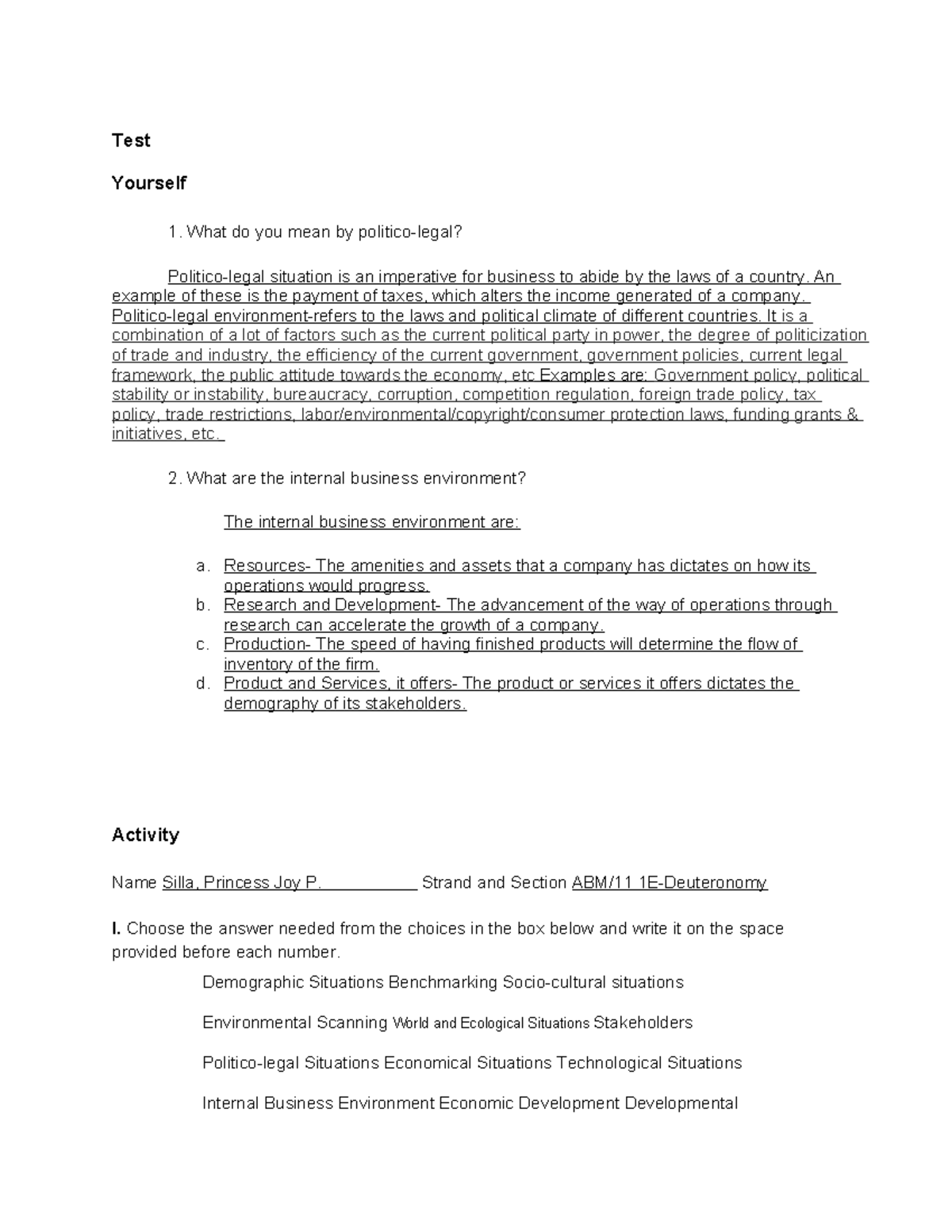 OM Module WK3 Summary: Understanding Politico-Legal & Business ...