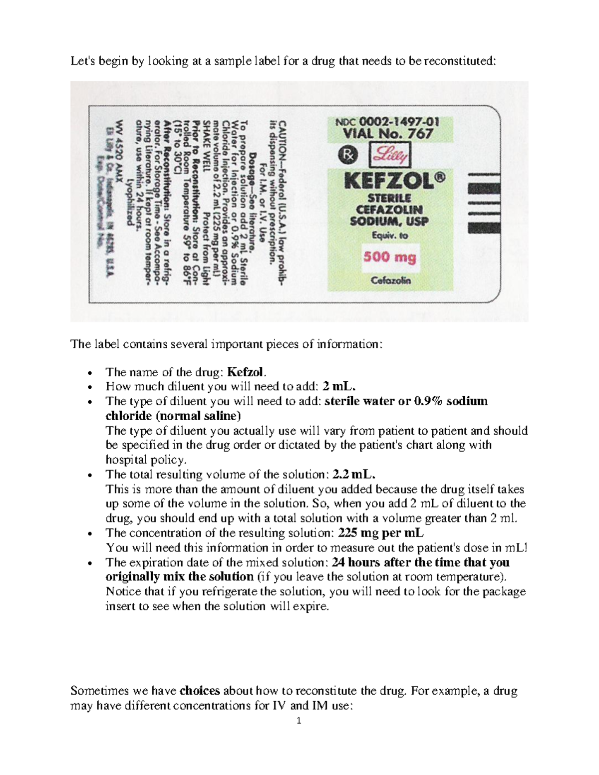 Reconstitution of Medications: Guidelines and Best Practices - Studocu
