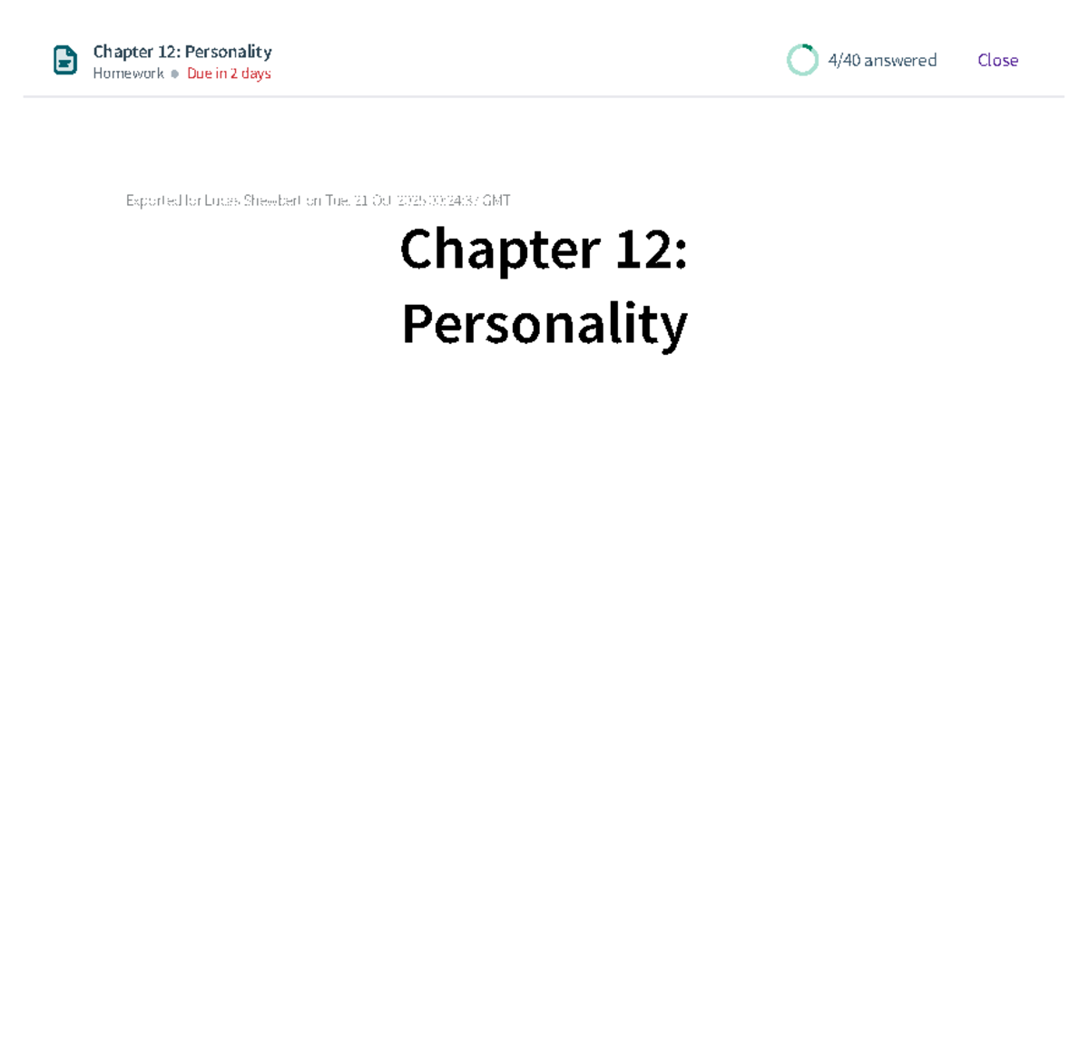 Chapter 12: Personality - Overview, Theories, and Assessment Methods ...