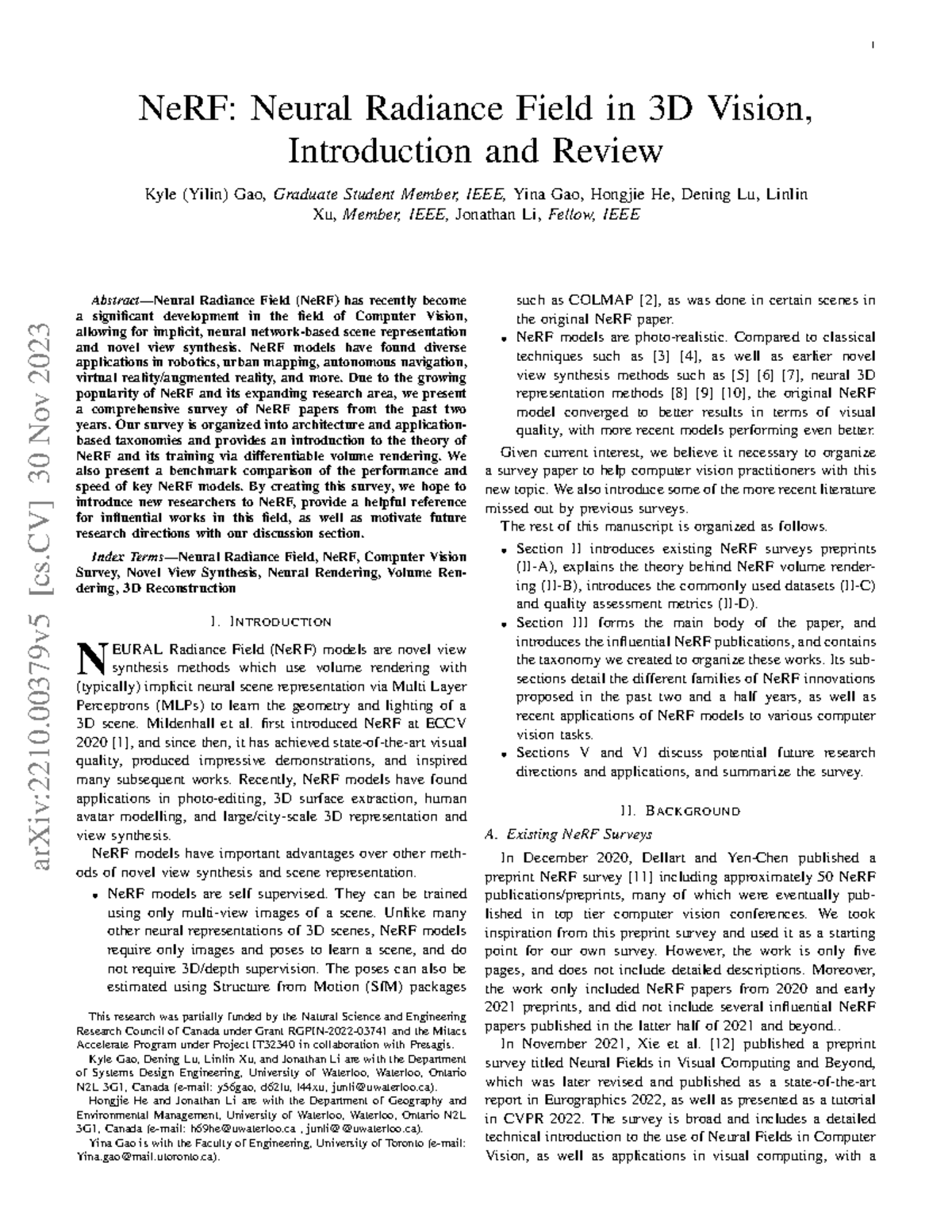 NeRF Survey: Comprehensive Review of Neural Radiance Fields in 3D Vision - Studocu