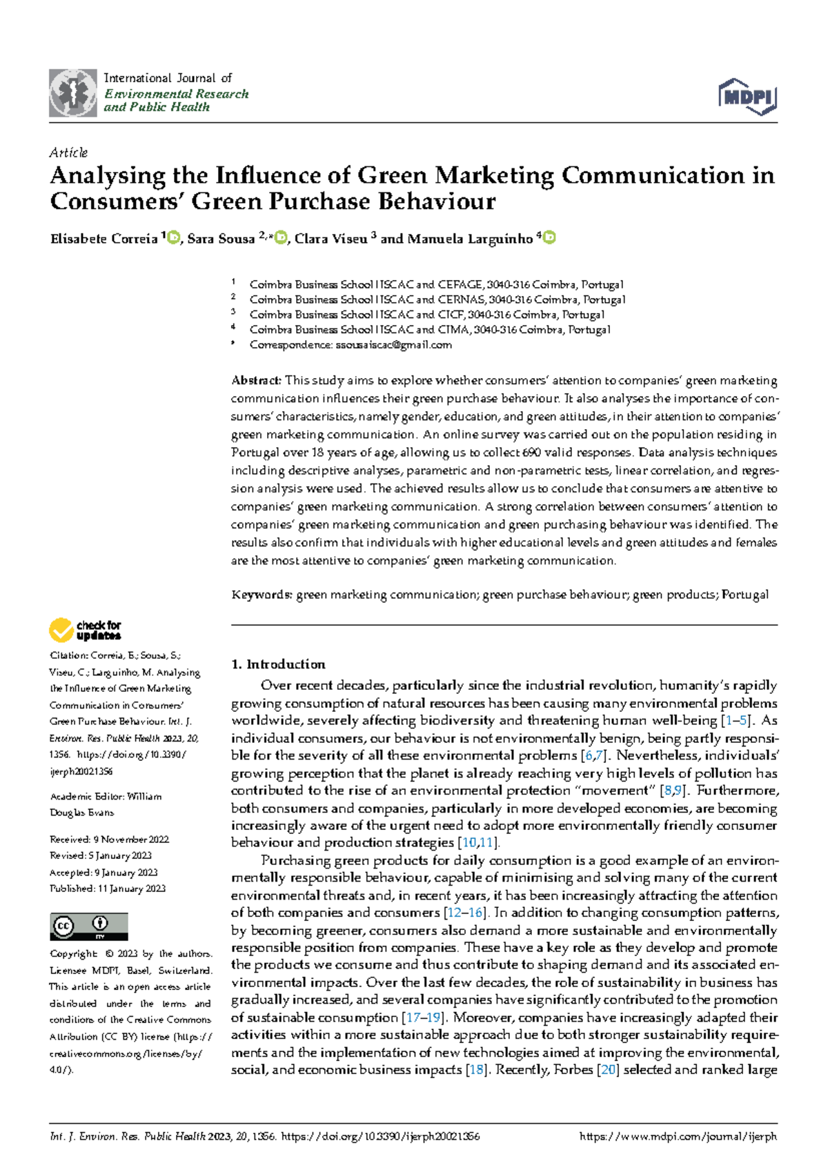 Analysing Green Marketing Communication's Impact on Purchase Behaviour ...