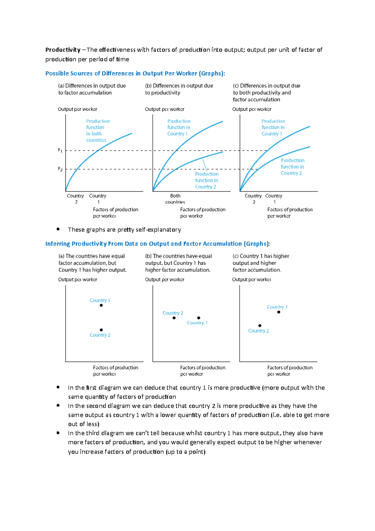 ECO 101: Growth Economics Lecture 5 Notes on Productivity and Output ...