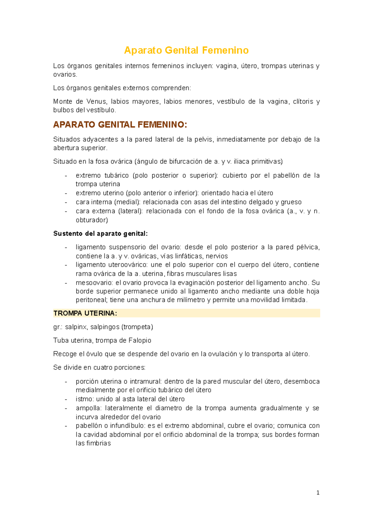 Aparato Genital Femenino - Los órganos genitales externos comprenden ...