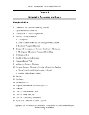 Larson PM 8e CH09 IM - Chapter 9 Reducing Project Duration Chapter Outline Rationale for ...