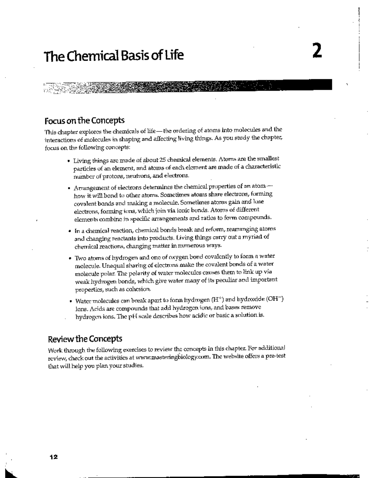 "CHEM 101: The Chemical Basis of Life - Key Concepts and Exercises ...