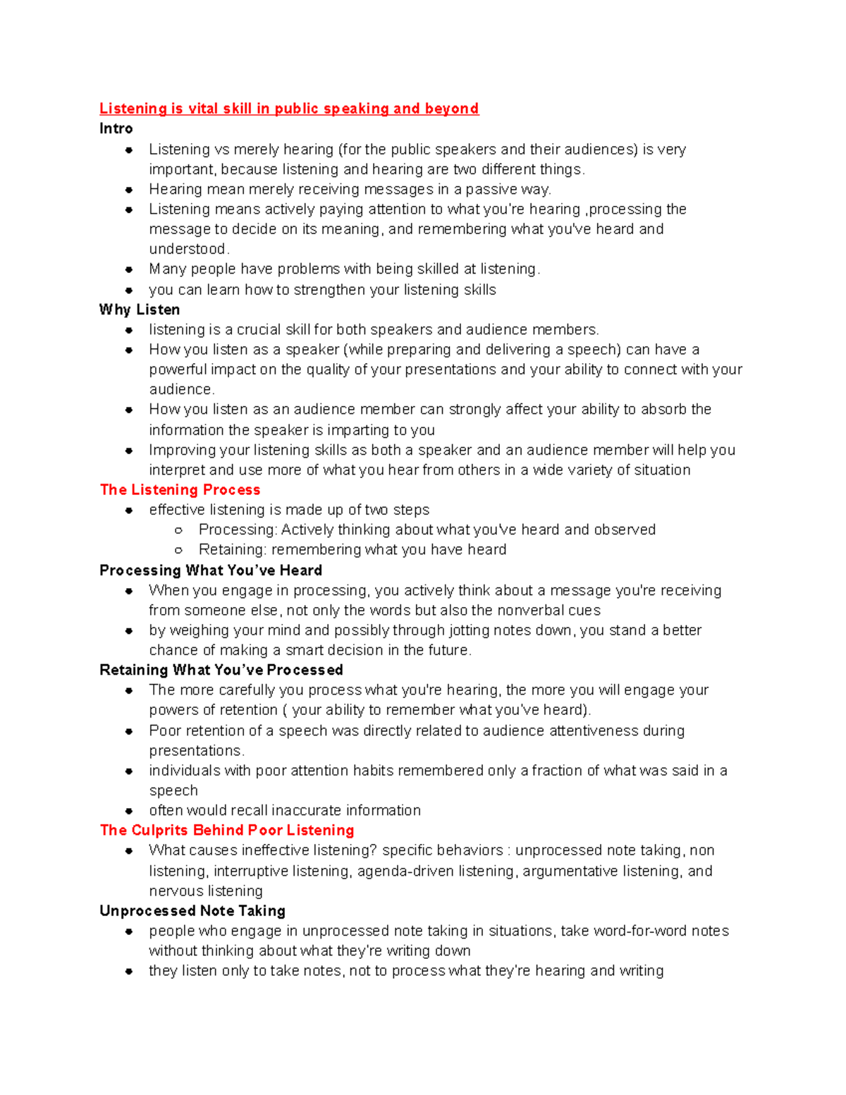 Speak Up Chapter 4- Listening Skills - Listening is vital skill in ...