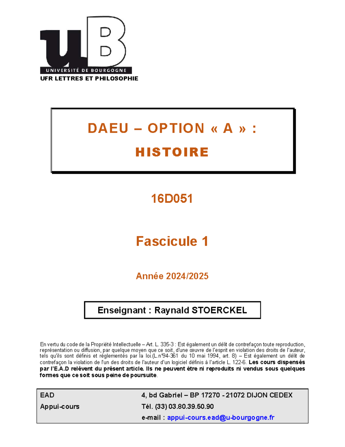 16D051 Histoire DAEU A : Fascicule 1 - La République en France (XIXe s ...