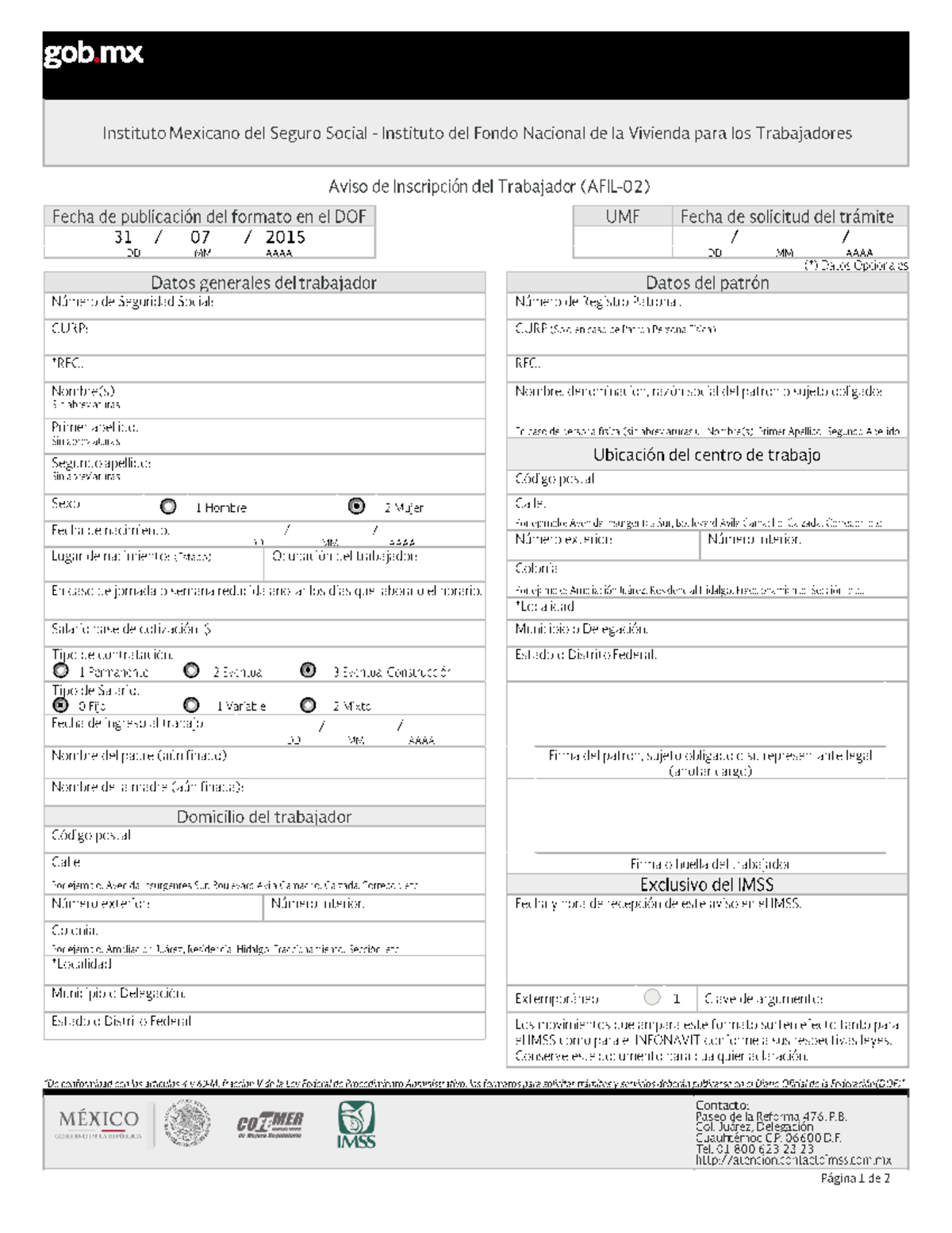 AFIL-02 - Guía para Llenado del Formato AFIL 02 IMSS - Studocu