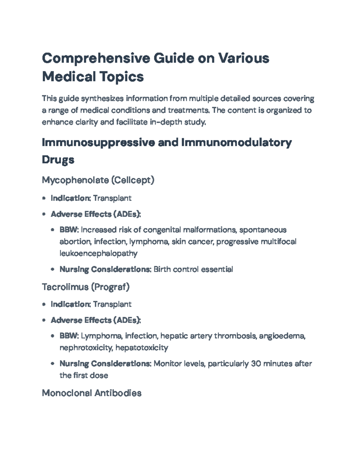 Comprehensive Medical Topics Overview: Conditions & Treatments Guide ...