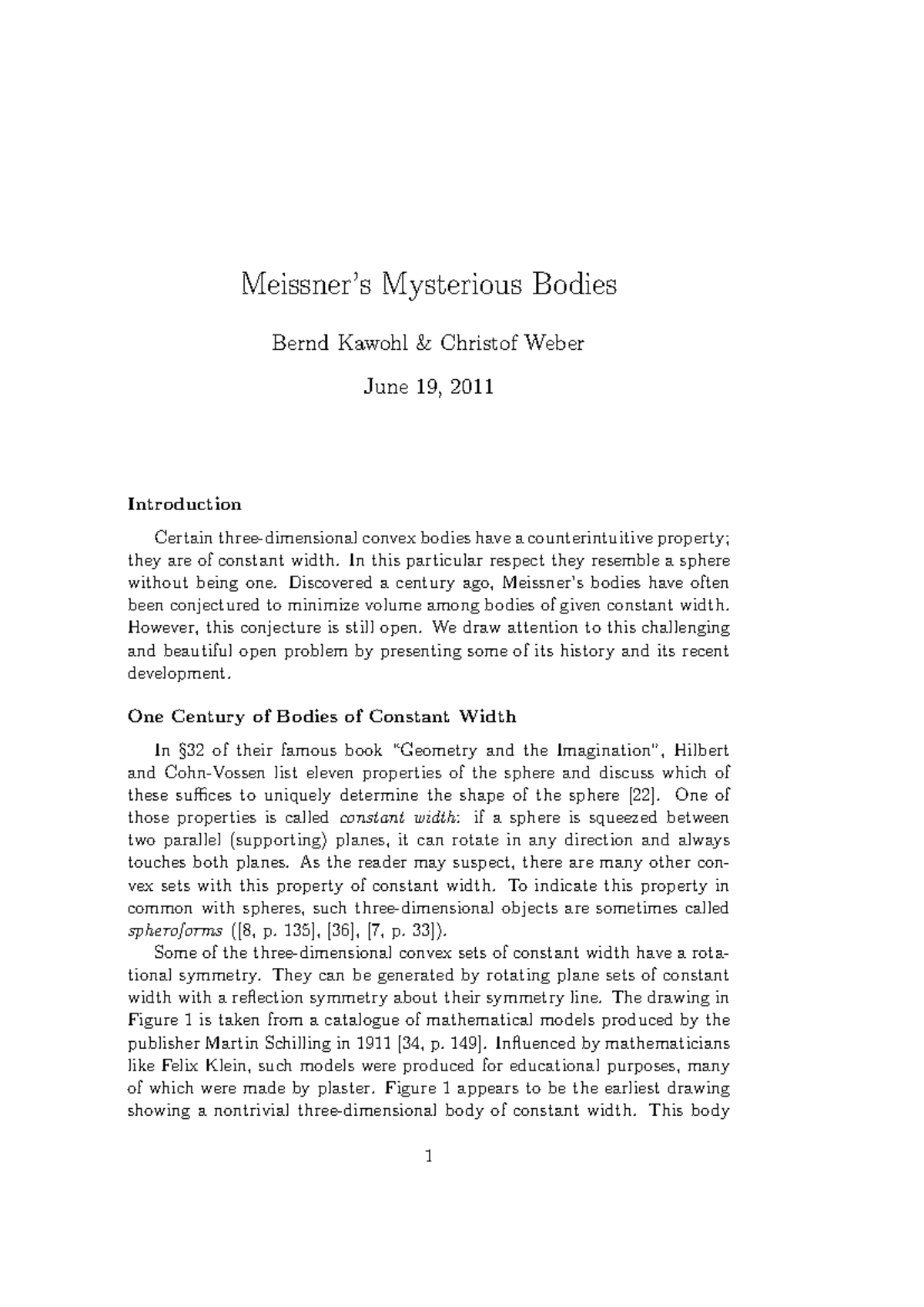 Meissners Mysterious Bodies - Meissner’s Mysterious Bodies Bernd Kawohl ...
