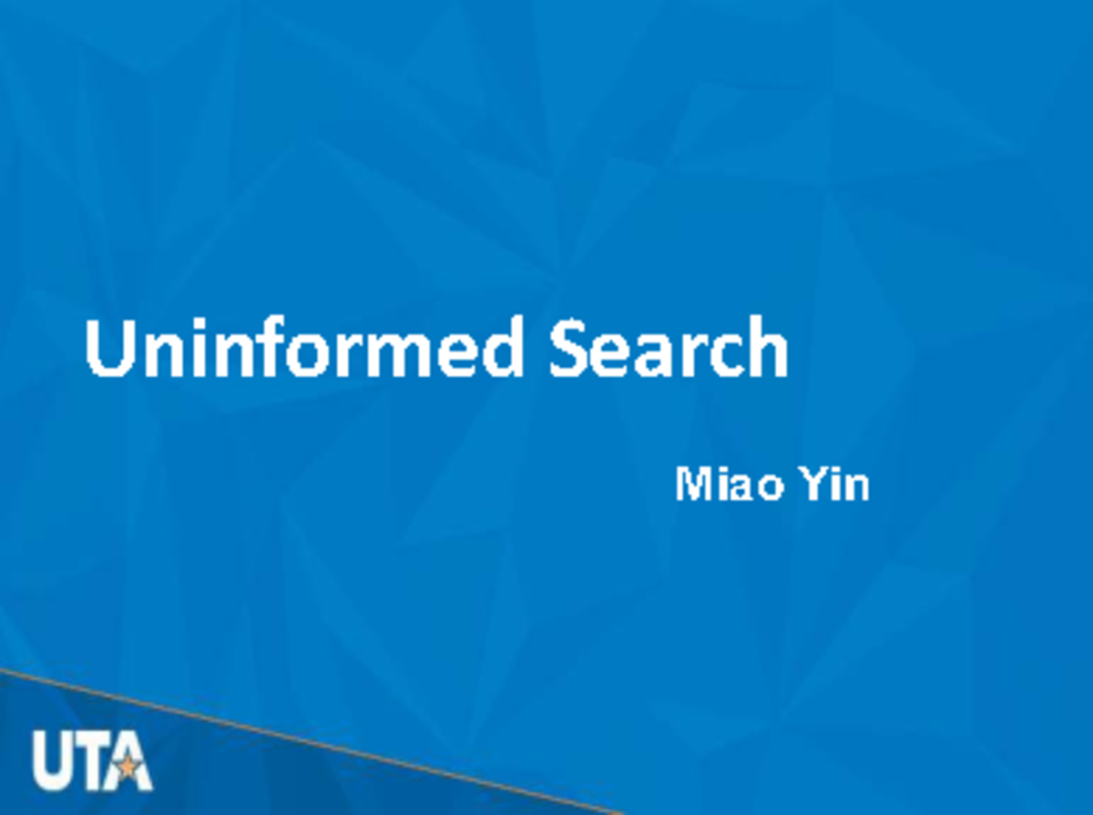 Uninformed Search Techniques: Models and Examples (CS 102) - Studocu